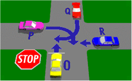 NT Car DKT - Vehicle O is at a STOP sign